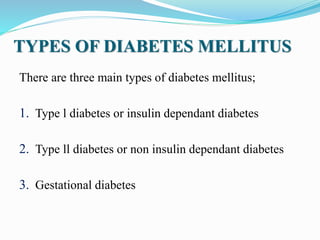 diabetes mellitus presentation | PPTX