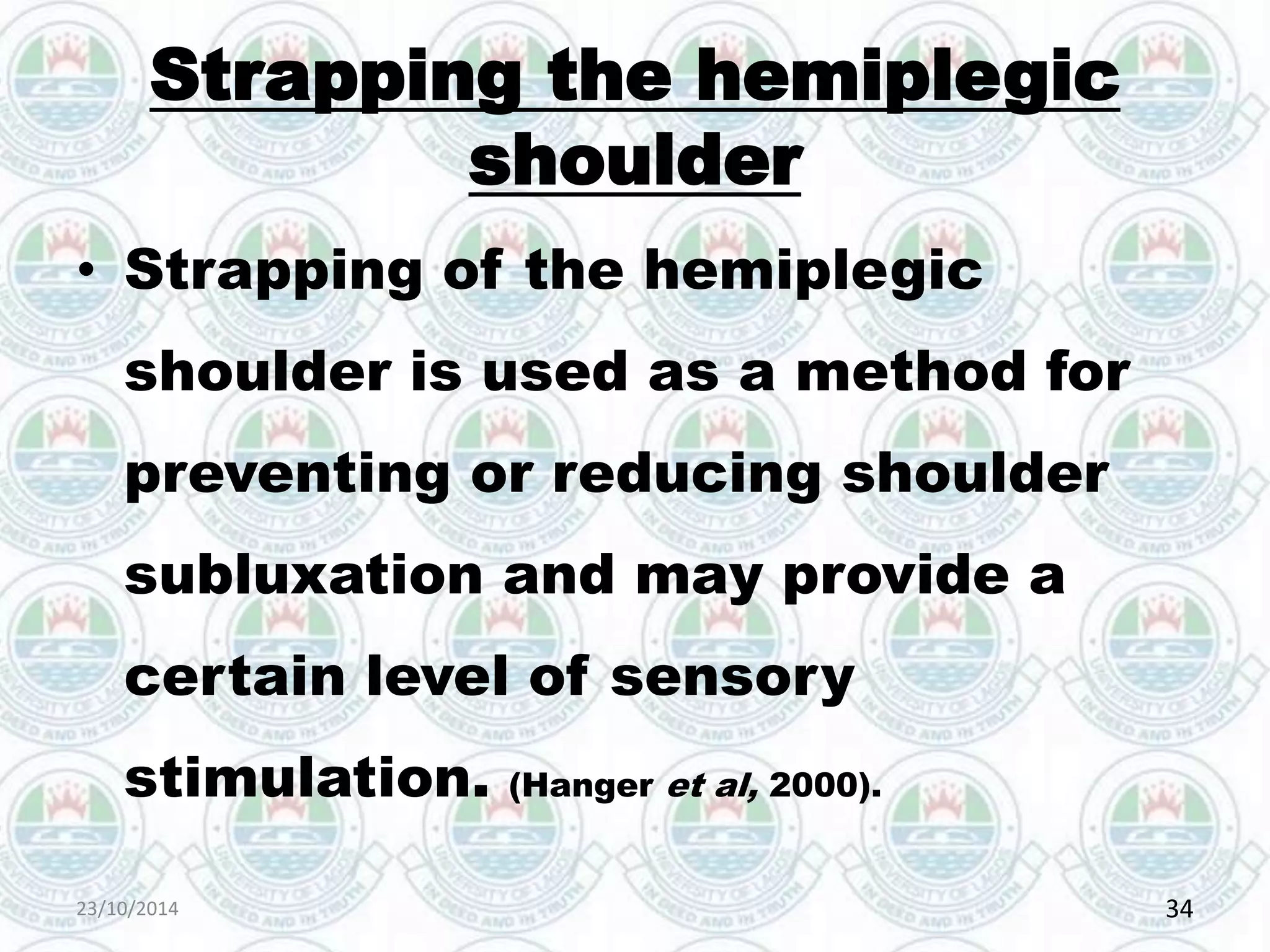 hemiplegic shoulder pain | PPTX