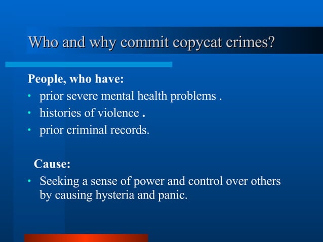 Copycat Crimes | PPT