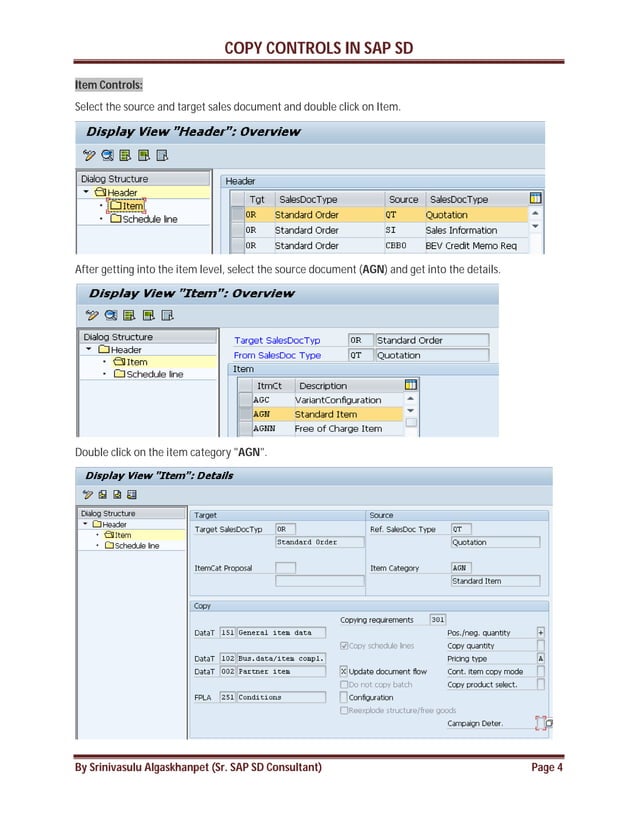 SAP SD Copy Controls | PDF