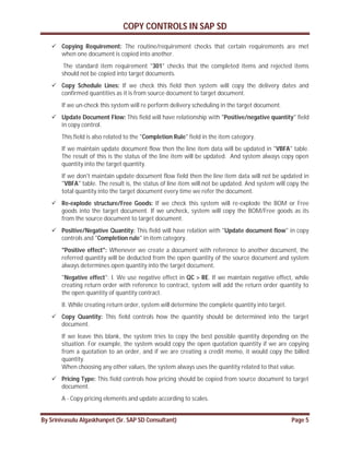 SAP SD Copy Controls | PDF