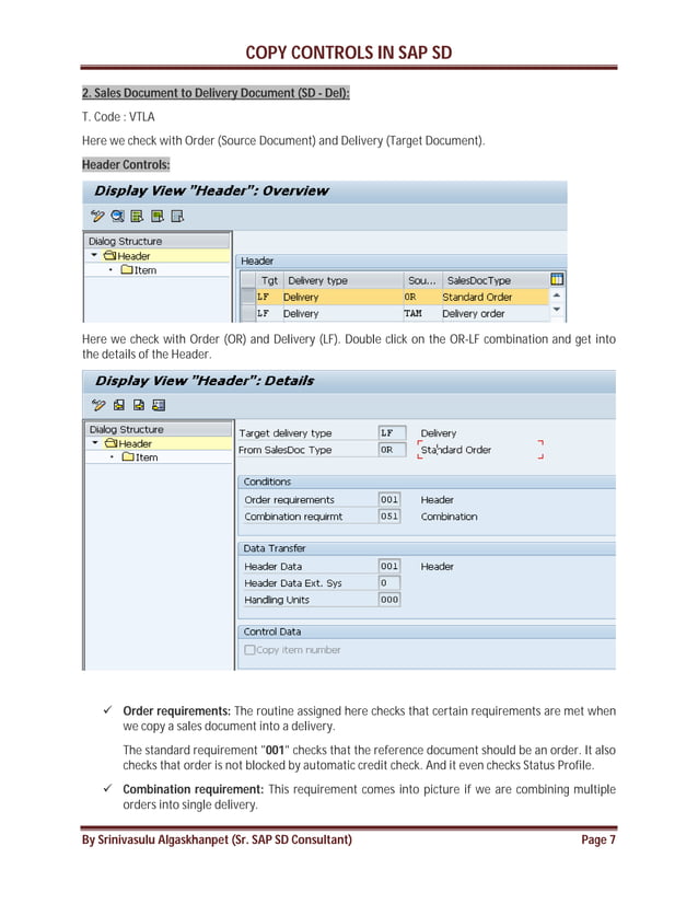 SAP SD Copy Controls | PDF