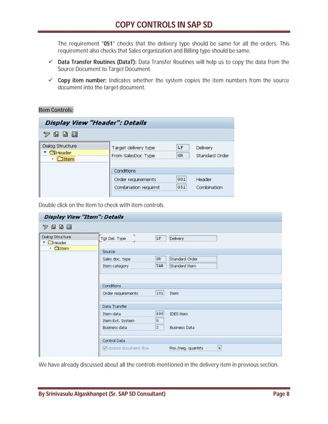 SAP SD Copy Controls | PDF