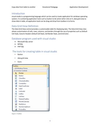 Copy data from table to another report | PDF