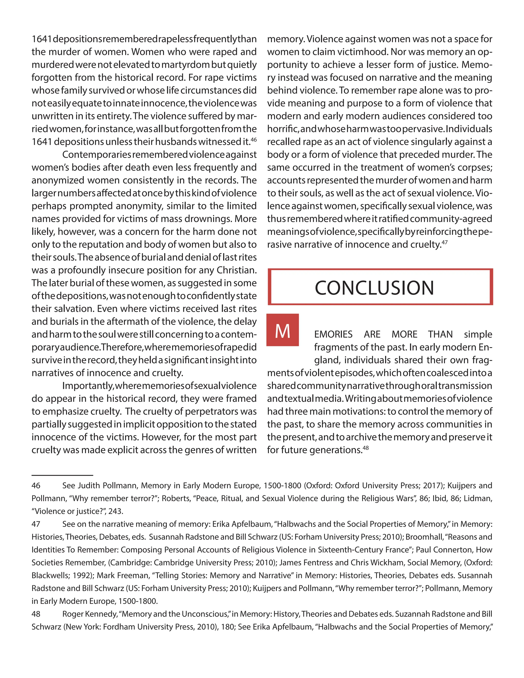 Gender, Memory, and Violence in the Early Modern British Isles | PDF