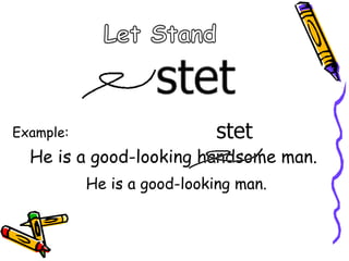 Copy Editing and Proofreading symbols | PPTX