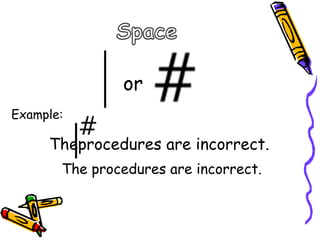 Copy Editing and Proofreading symbols | PPTX