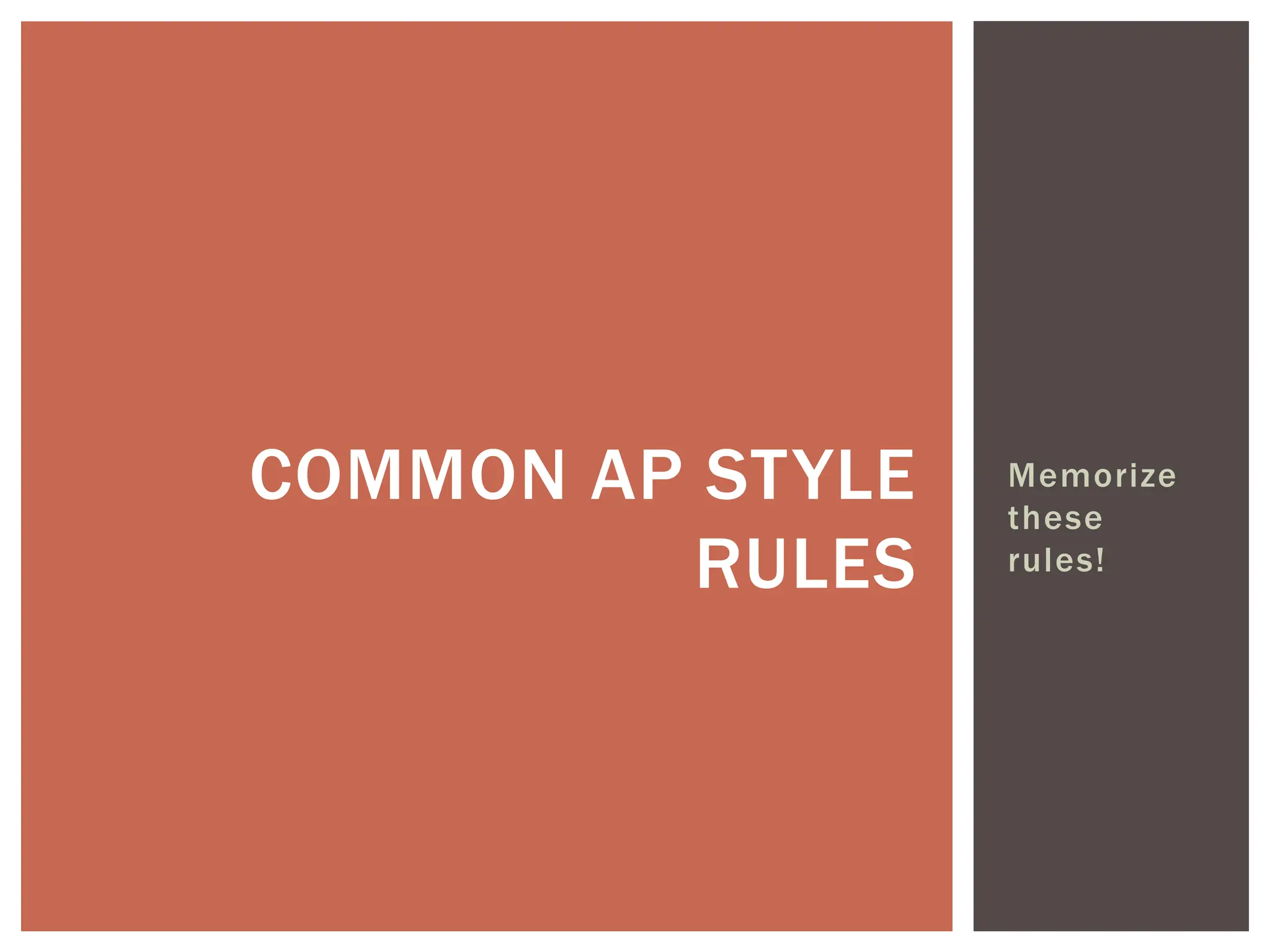 Copy-editing NewSymbols and AP Style.ppt