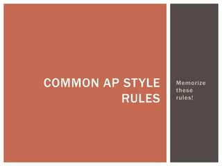 Copy-editing NewSymbols and AP Style.ppt
