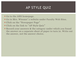Copy-editing NewSymbols and AP Style.ppt