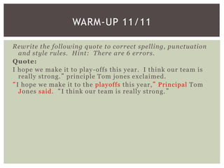 Copy-editing NewSymbols and AP Style.ppt