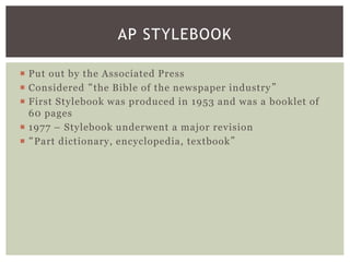 Copy-editing NewSymbols and AP Style.ppt