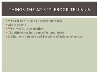 Copy-editing NewSymbols and AP Style.ppt