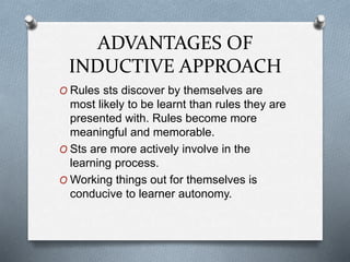 Approaches to the teaching of grammar | PPTX