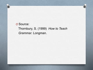 Approaches to the teaching of grammar | PPTX