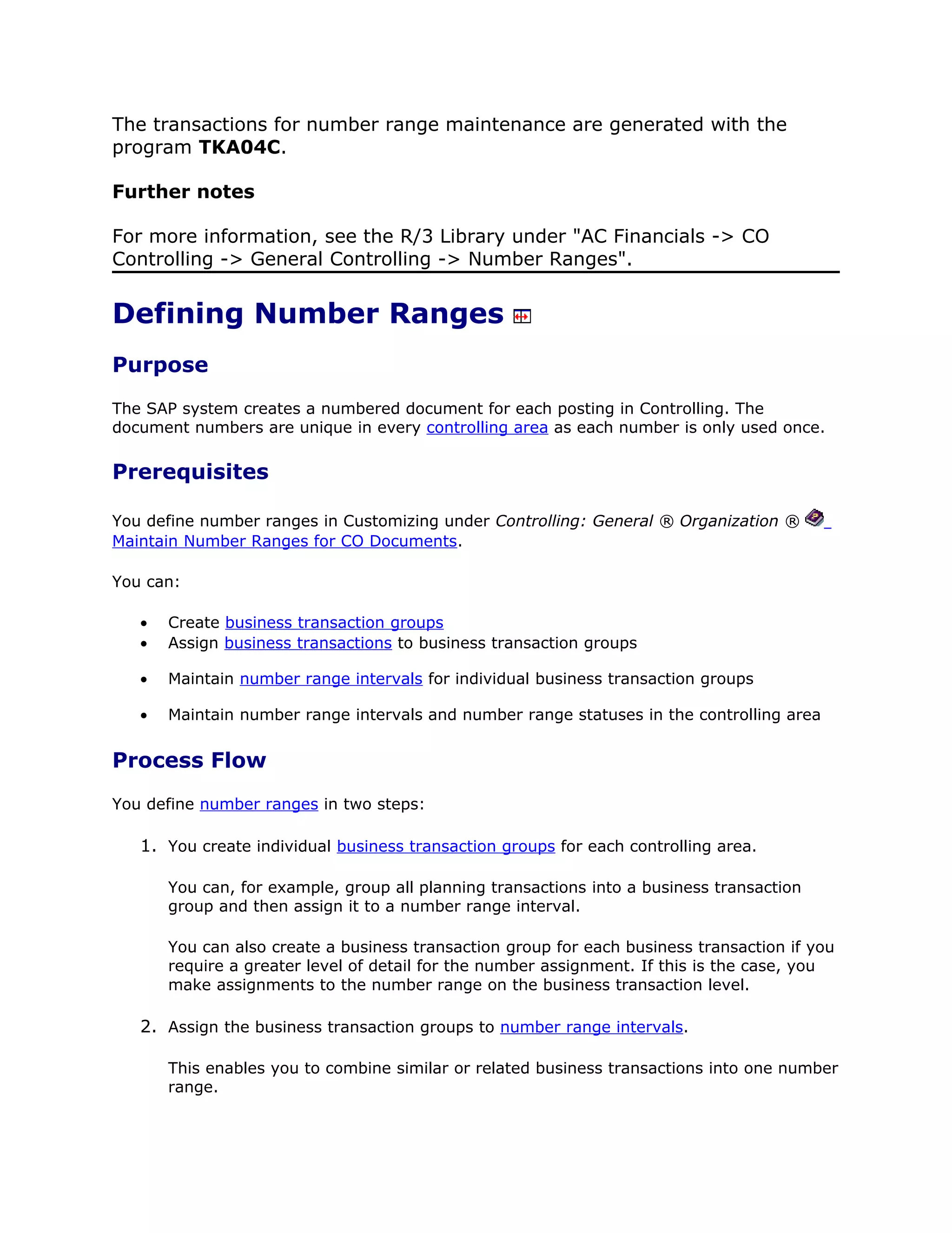 Copying number ranges in SAP FICO ECC | DOC