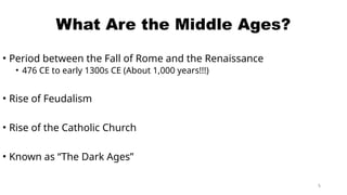 Introduction to the Middle Ages and Fall of Rome | PPT