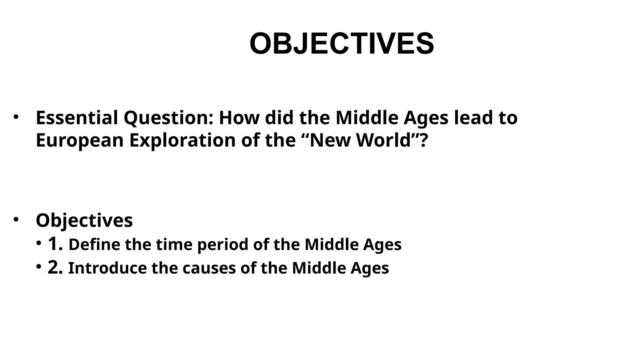 Introduction to the Middle Ages Student Notes Version | PPT