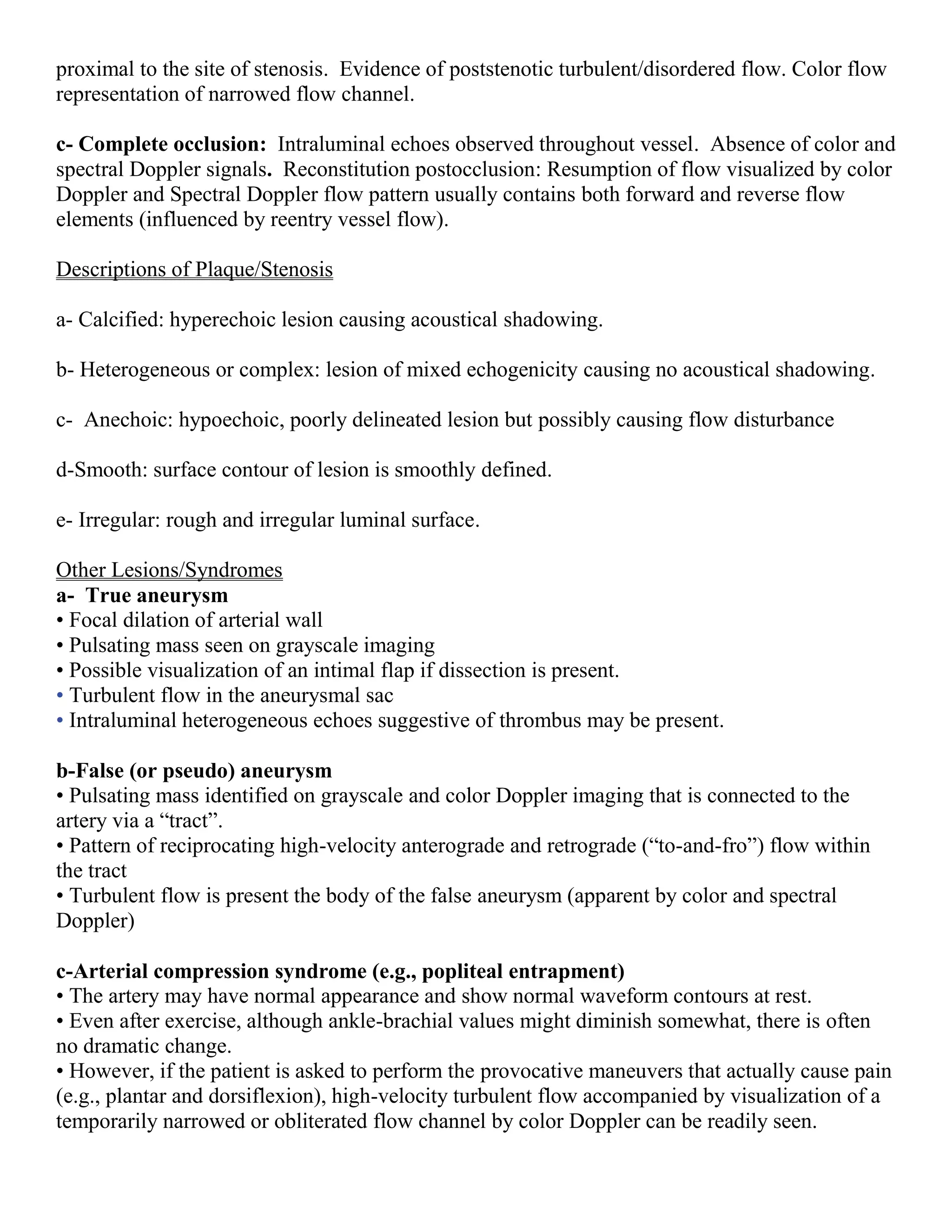 Doppler of Lower Limb Arteries. Technical Aspects. | PDF