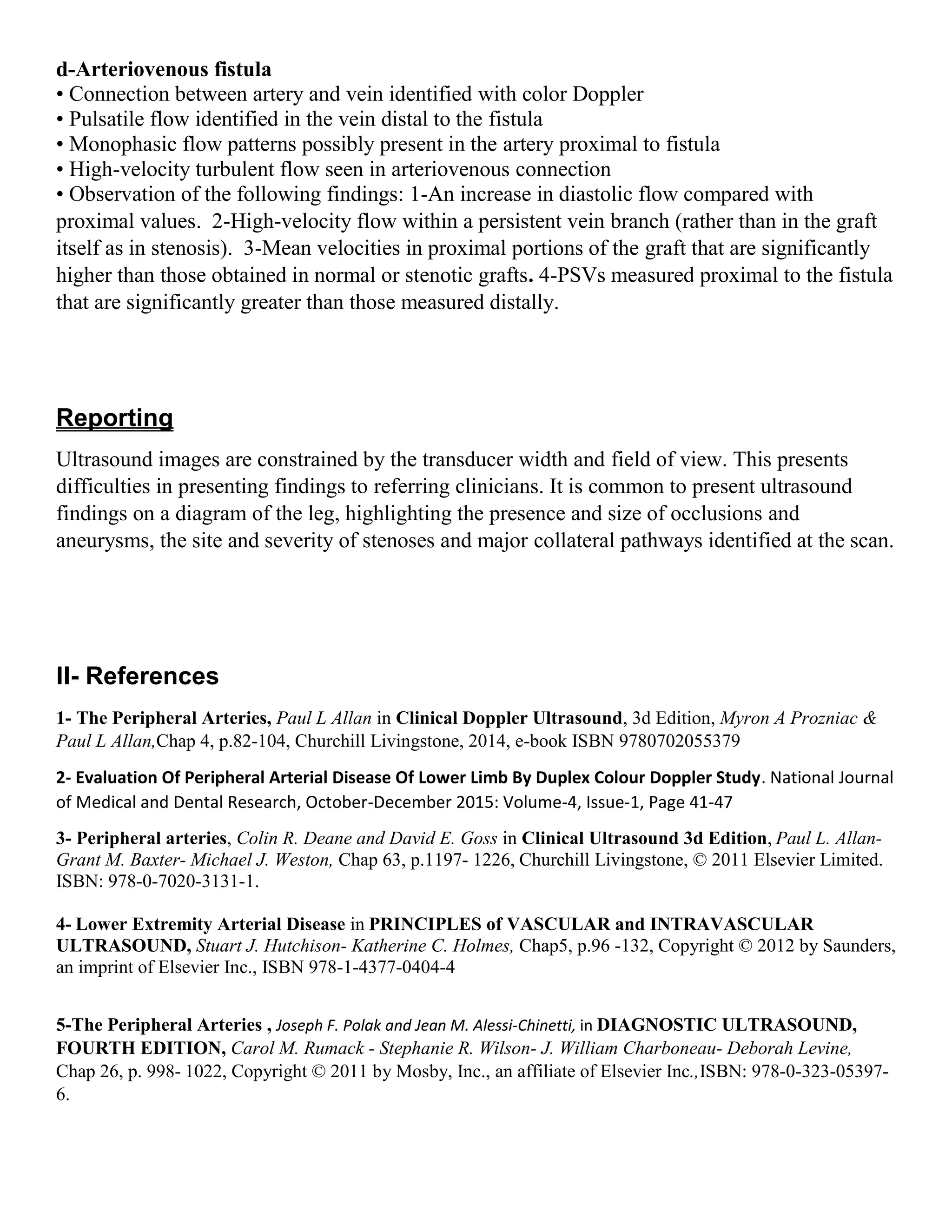 Doppler of Lower Limb Arteries. Technical Aspects. | PDF