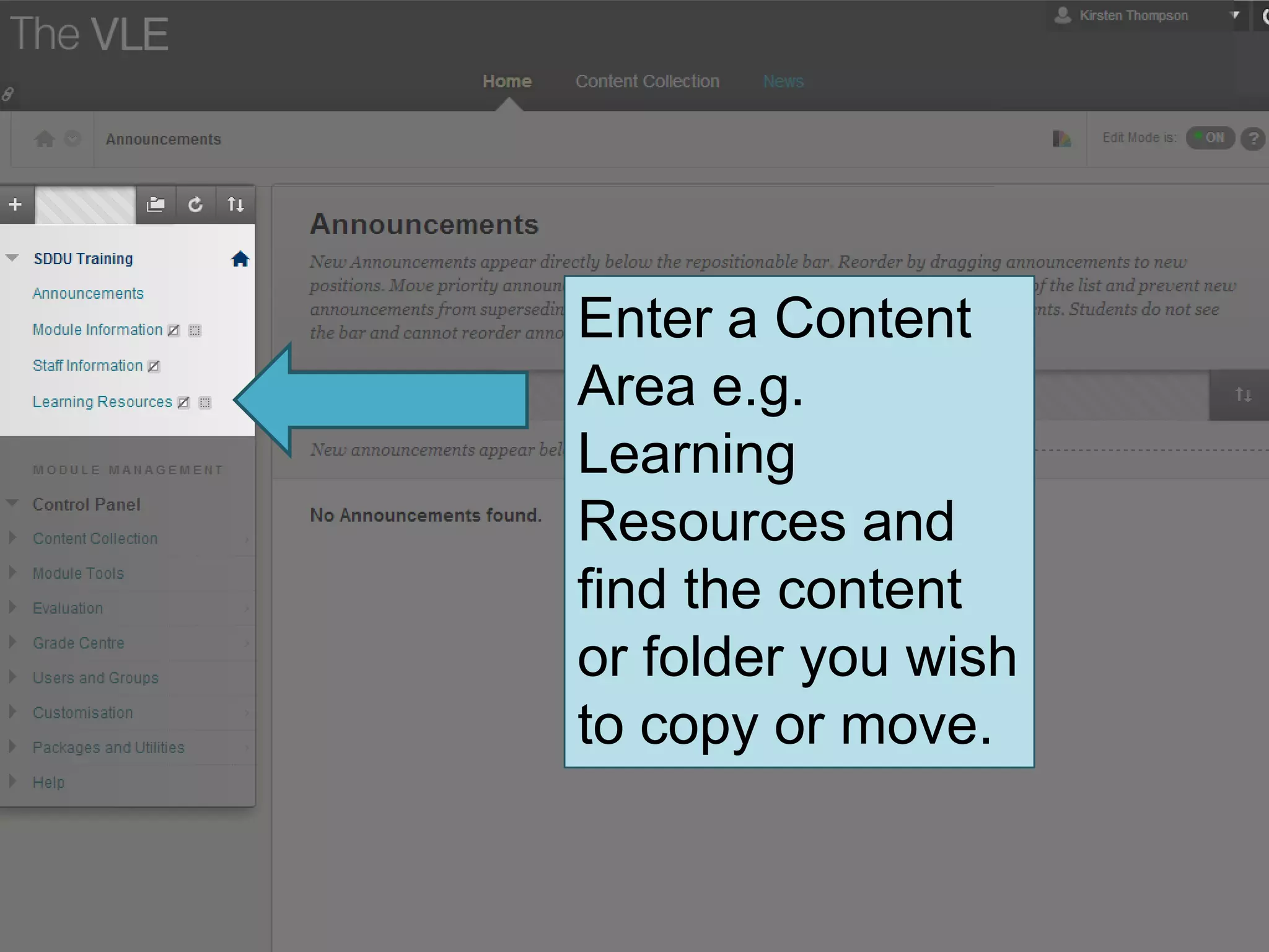 Introduction to Copying and Moving Content in Blackboard Learn 9.1 | PPTX