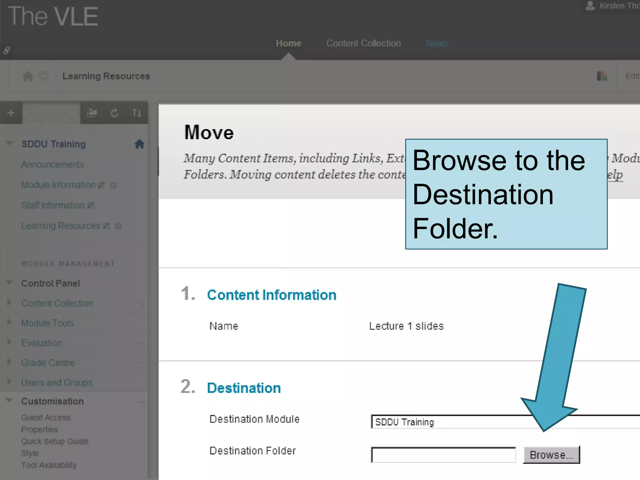 Introduction to Copying and Moving Content in Blackboard Learn 9.1 | PPTX