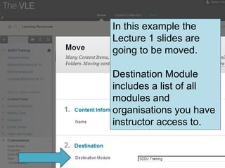 Introduction to Copying and Moving Content in Blackboard Learn 9.1 | PPTX