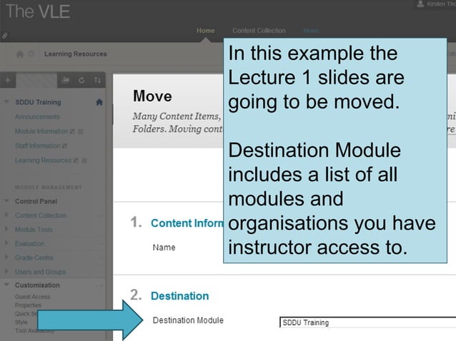 Introduction to Copying and Moving Content in Blackboard Learn 9.1 | PPTX