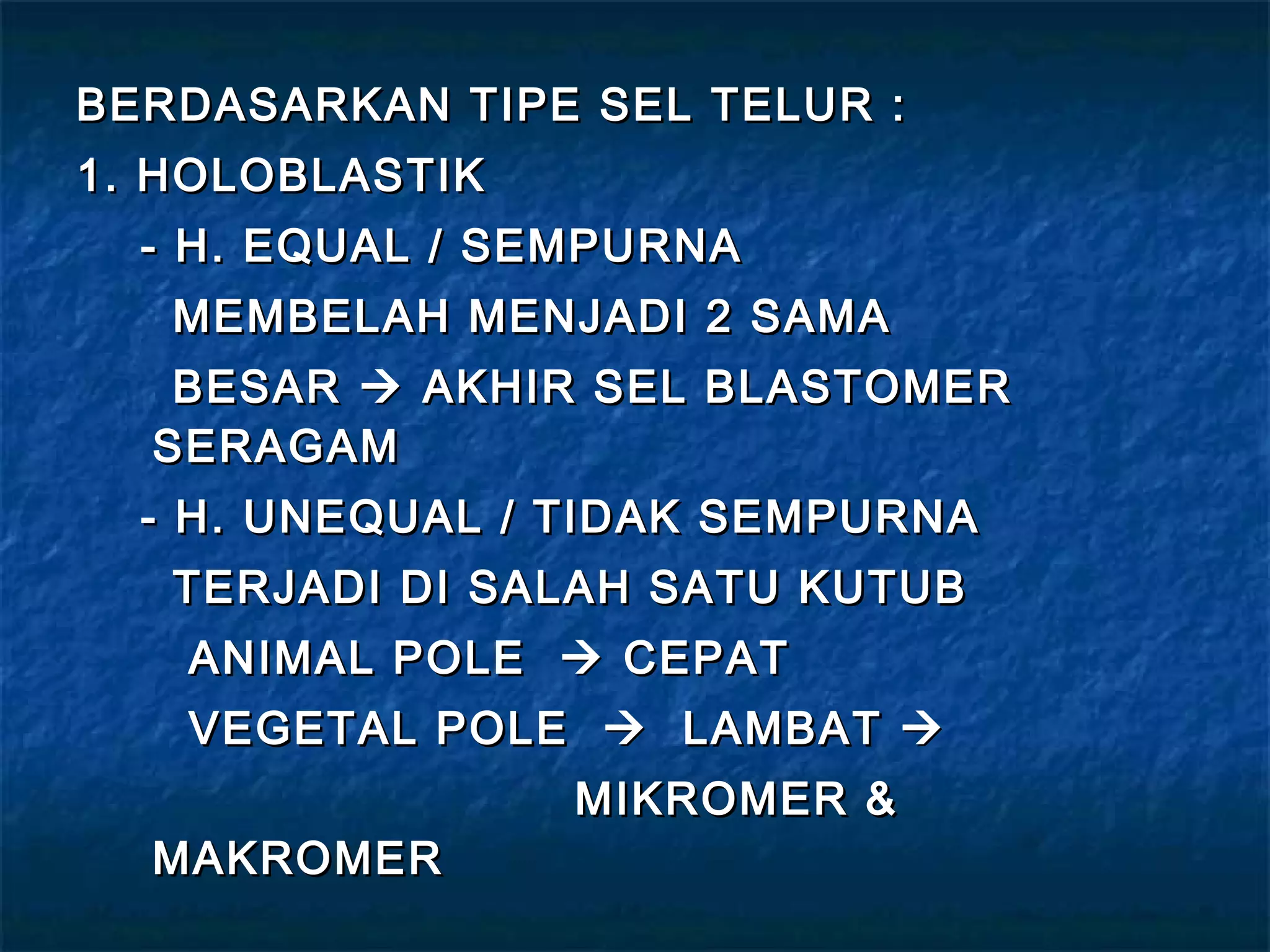 Perkembangan Embrio | PPT
