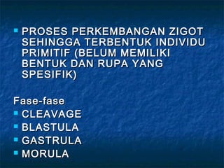 Perkembangan Embrio | PPT