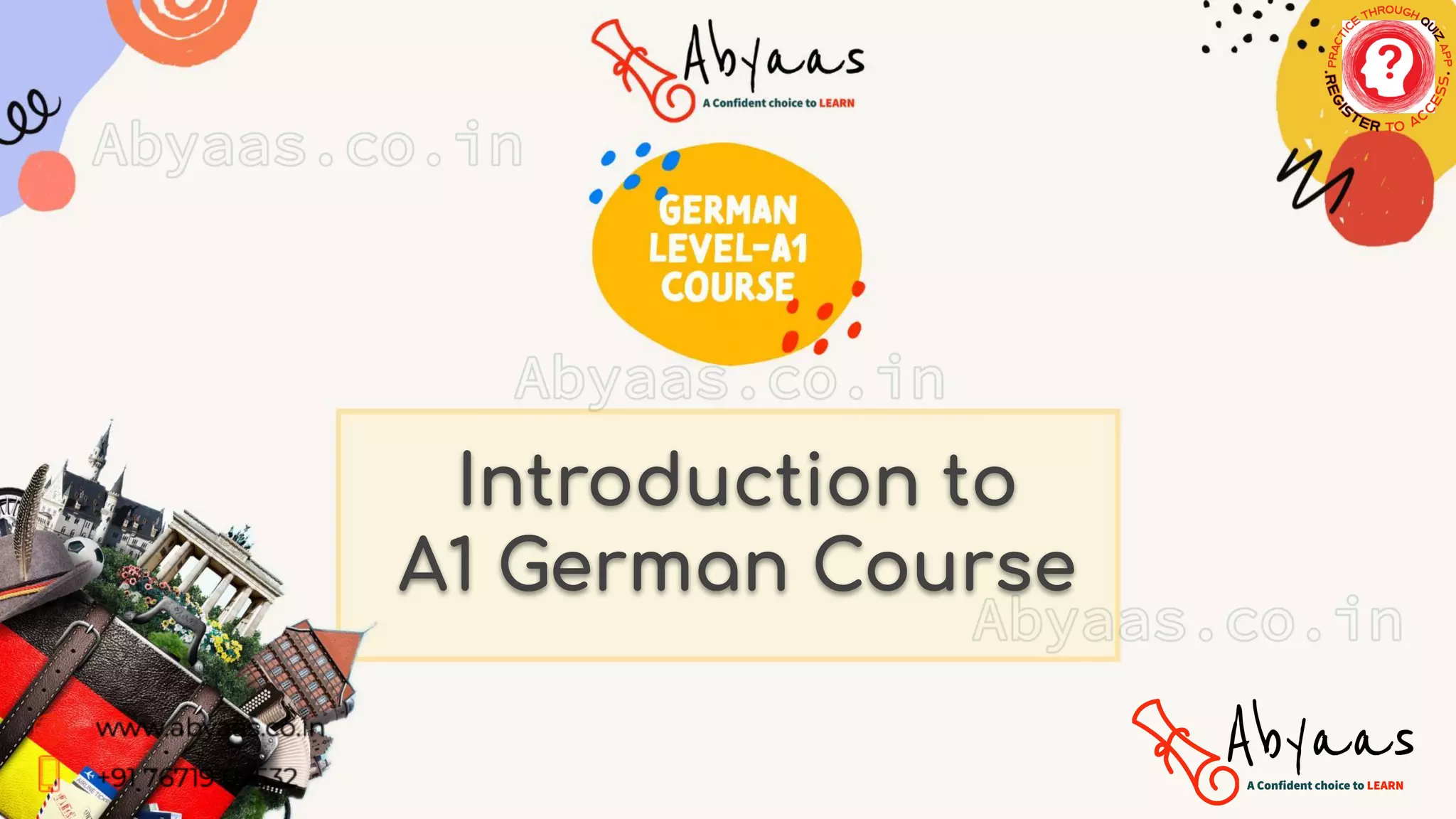 Introduction to German A1 for Certification exam | PDF