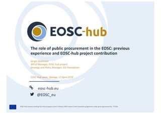 The role of public procurement in the EOSC: previous experience and ...