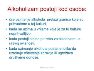 Prometna Učilica: Alkoholizam je kronična bolest | PPT