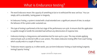 What is Load, Stress and Endurance Testing? | PPTX