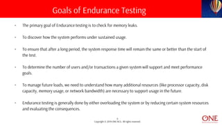 What is Load, Stress and Endurance Testing? | PPTX