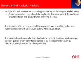 Software risk analysis and management | PPTX