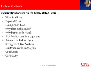Software risk analysis and management | PPTX