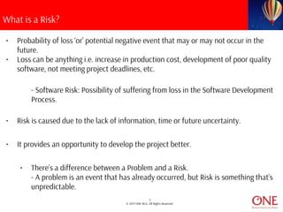 Software risk analysis and management | PPTX