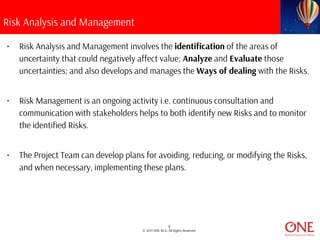 Software risk analysis and management | PPTX