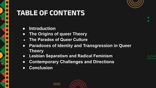 Beyond Binaries: Exploring the Depths of Queer Theory | PPT