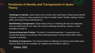 Beyond Binaries: Exploring the Depths of Queer Theory | PDF