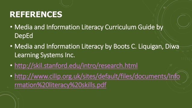 Media and Information Literacy Lesson for SHS | PPT