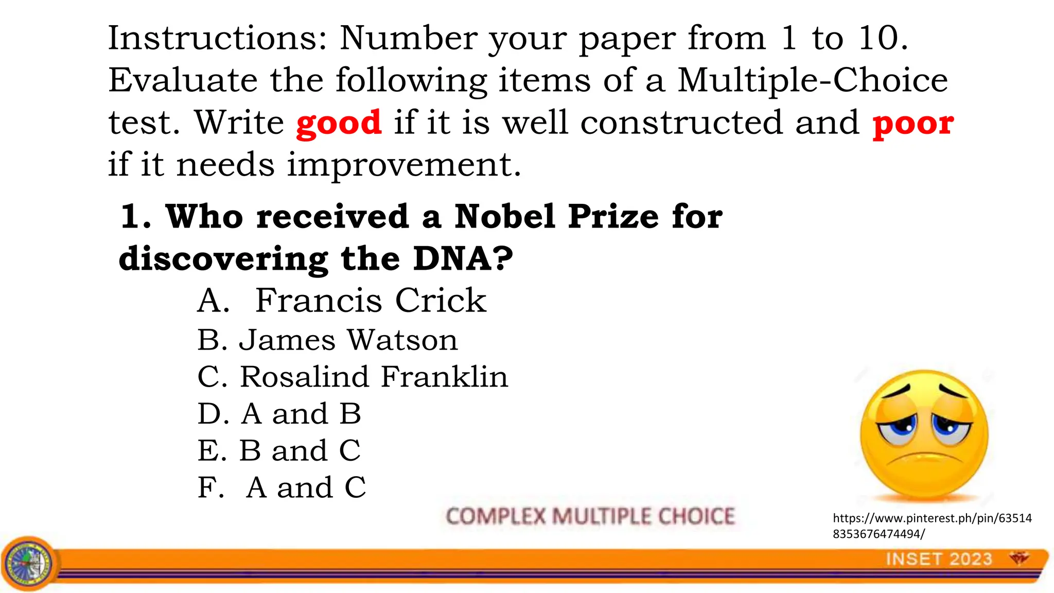 Copy of 9-Guidelines Multiple Choice and Matching Type Tests.pptx