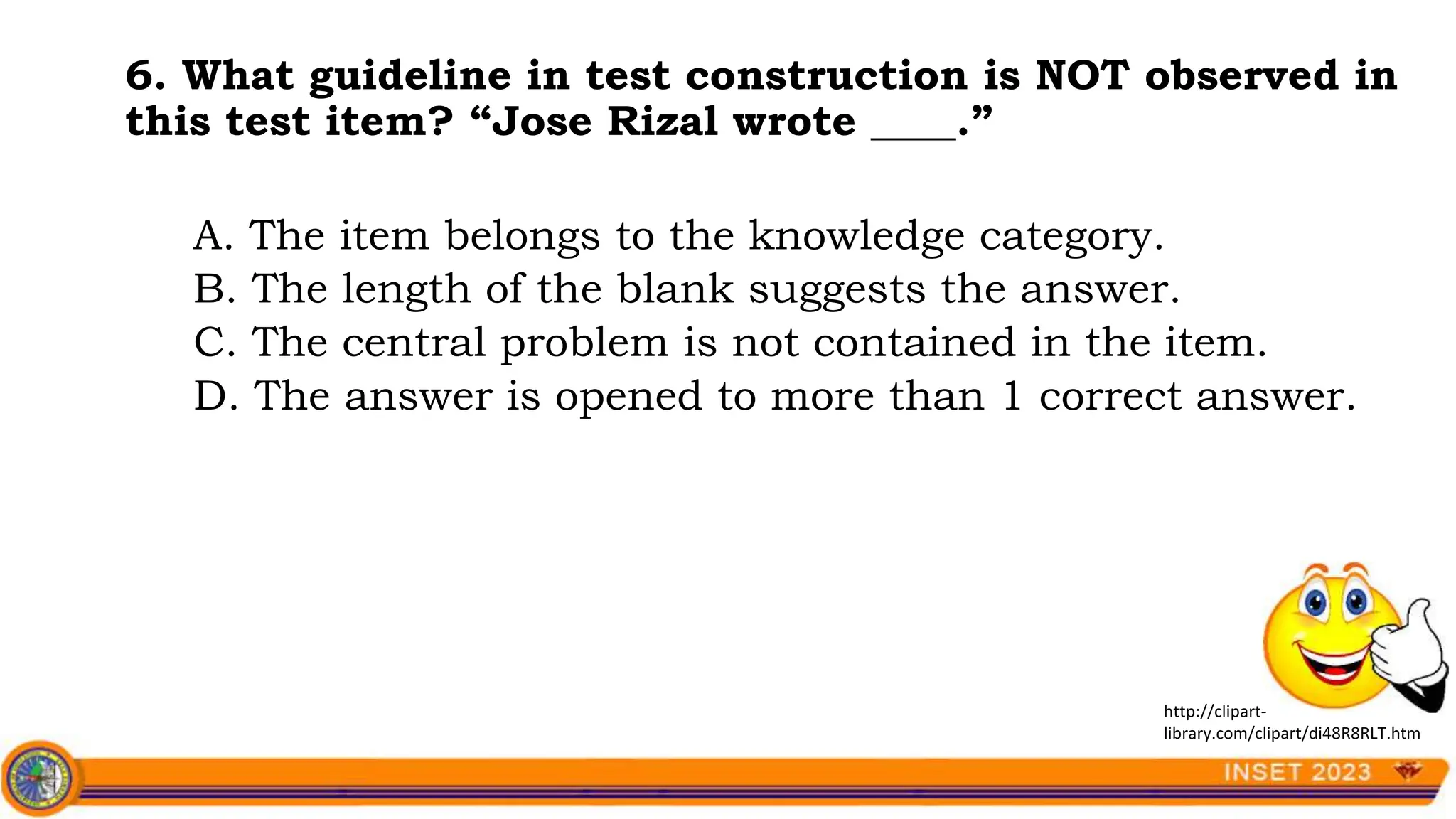 Copy of 9-Guidelines Multiple Choice and Matching Type Tests.pptx