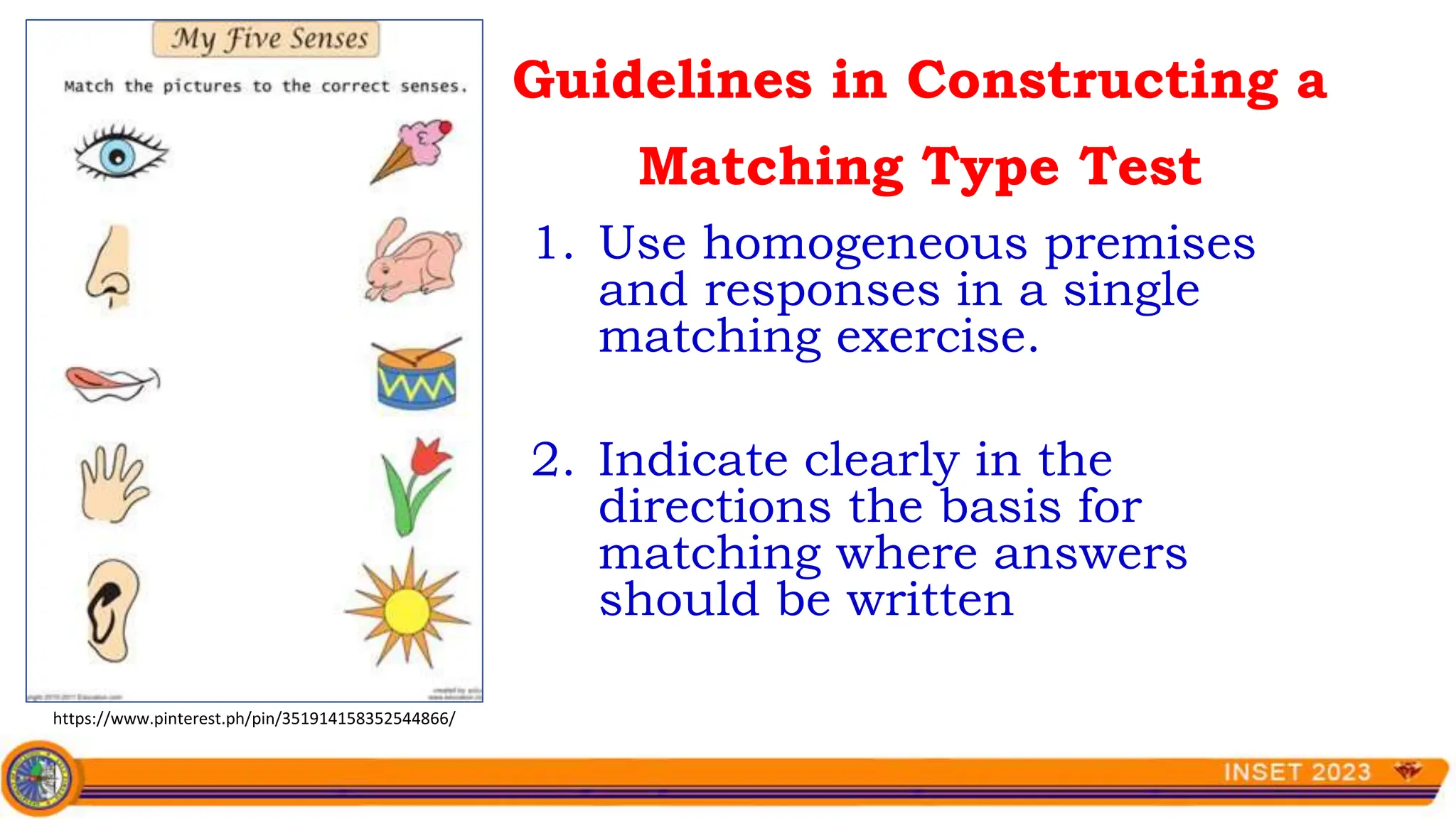 Copy of 9-Guidelines Multiple Choice and Matching Type Tests.pptx