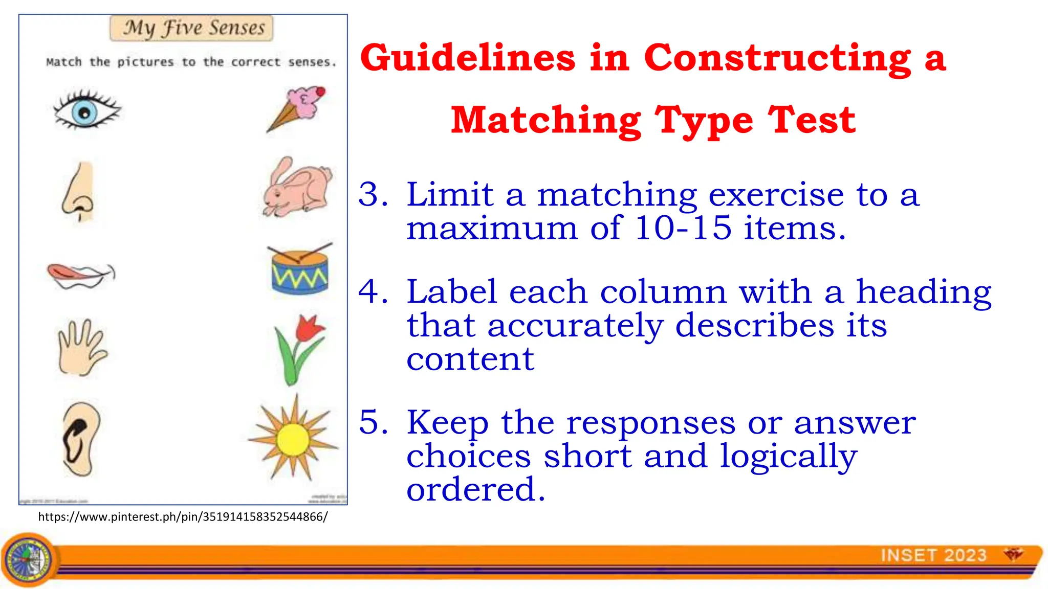 Copy of 9-Guidelines Multiple Choice and Matching Type Tests.pptx