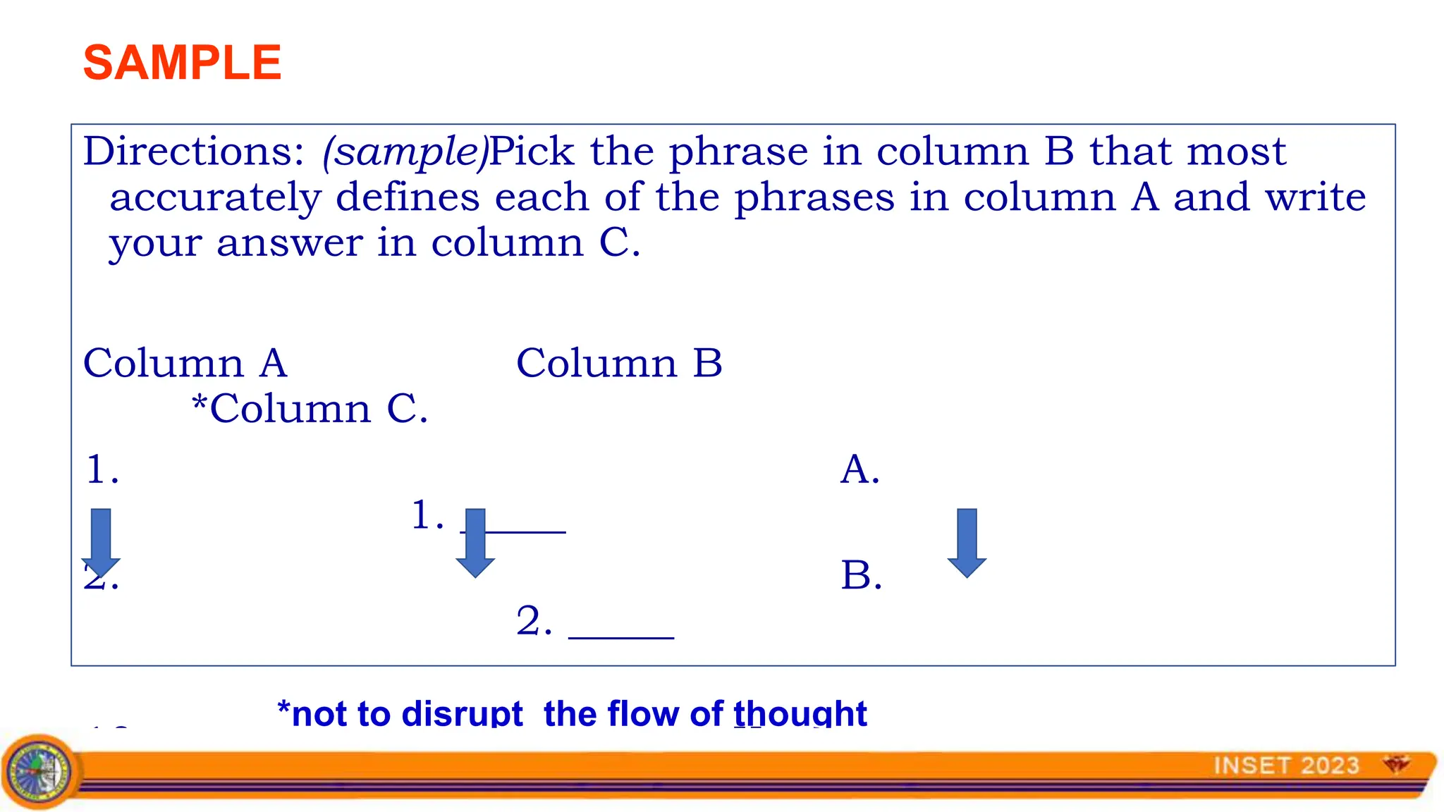 Copy of 9-Guidelines Multiple Choice and Matching Type Tests.pptx