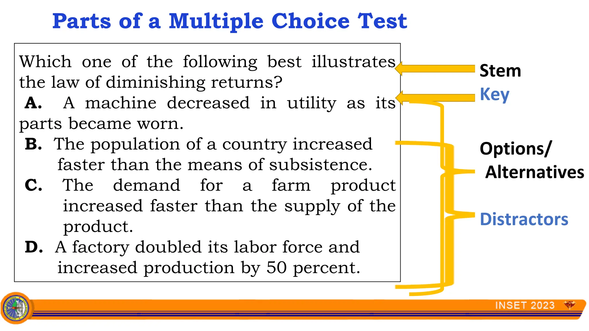 Copy of 9-Guidelines Multiple Choice and Matching Type Tests.pptx