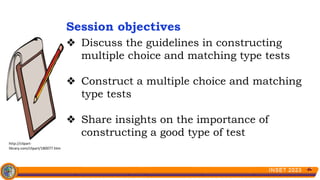 Copy of 9-Guidelines Multiple Choice and Matching Type Tests.pptx