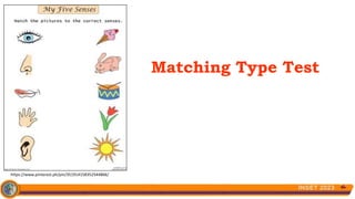 Copy of 9-Guidelines Multiple Choice and Matching Type Tests.pptx